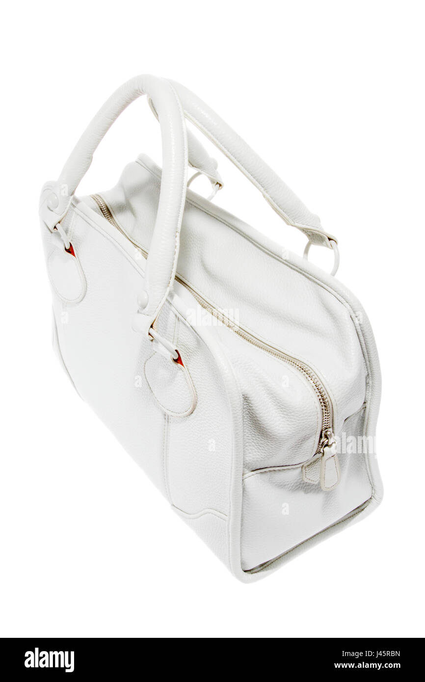 a Preview ladies fashionable white leather handbag Stock Photo - Alamy