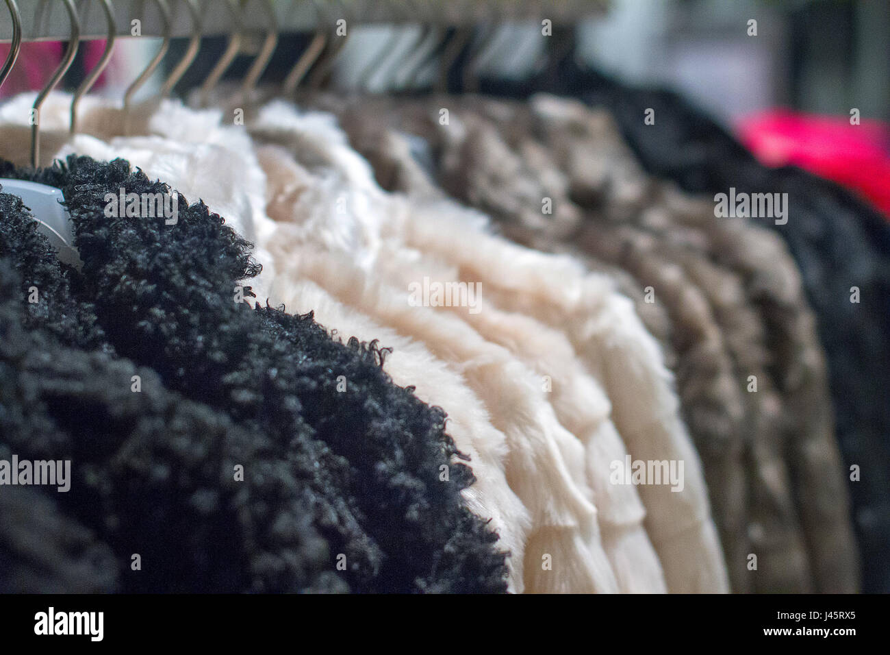 Fur coat rack hi-res stock photography and images - Alamy