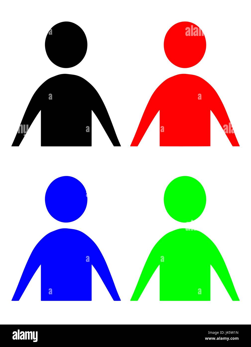 people figure icons vector in multiple colors Stock Vector Image & Art ...