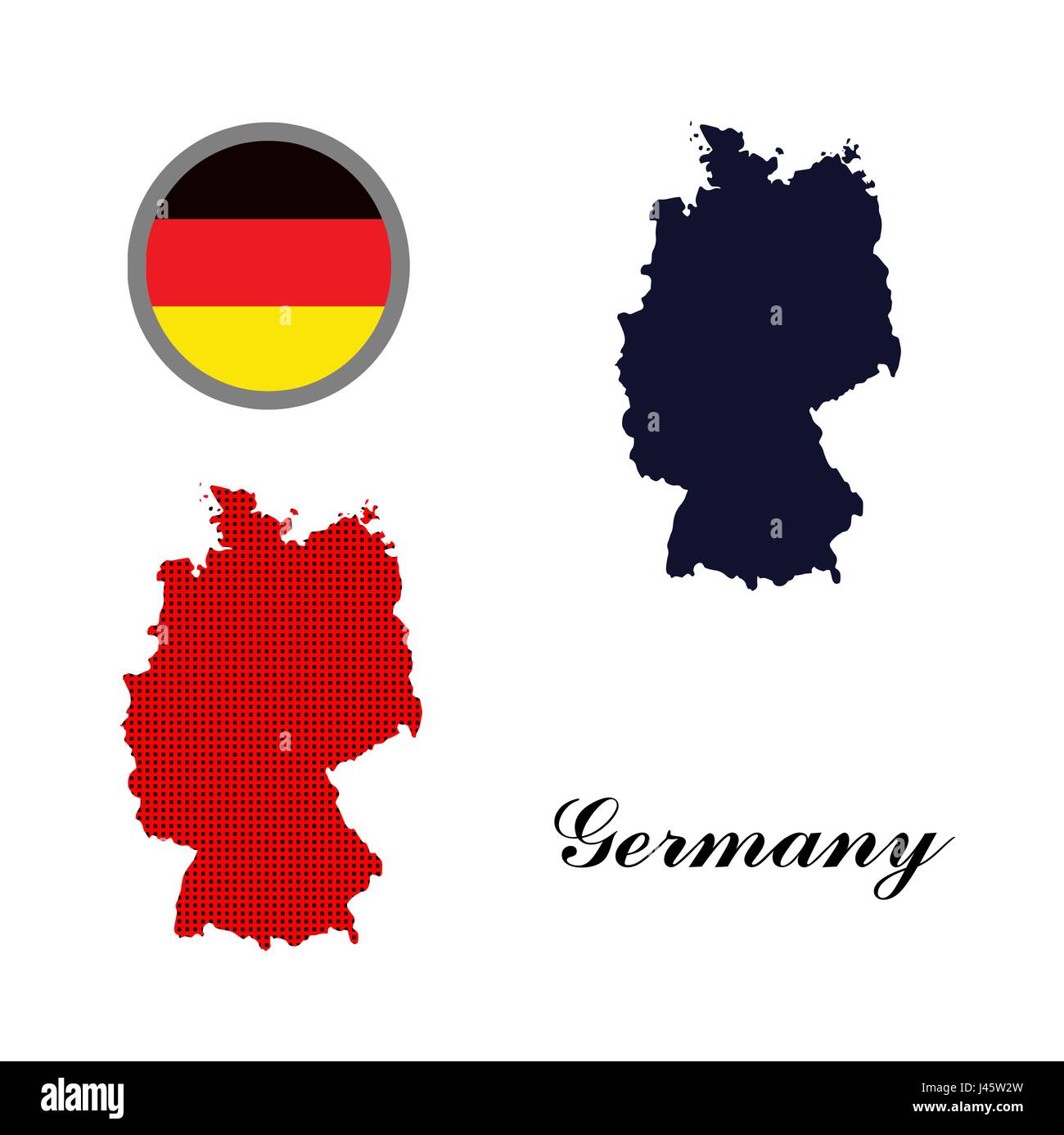 Germany map vector with the german flag Stock Vector Image & Art - Alamy