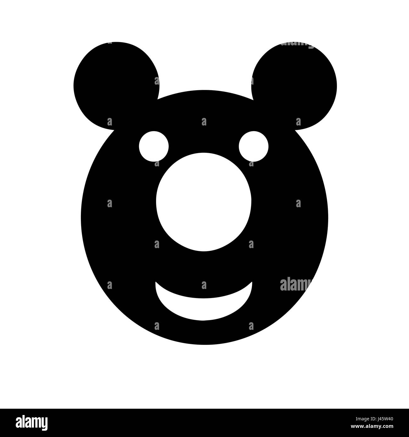 Smiling bear face in Black and White Stock Photos & Images - Alamy
