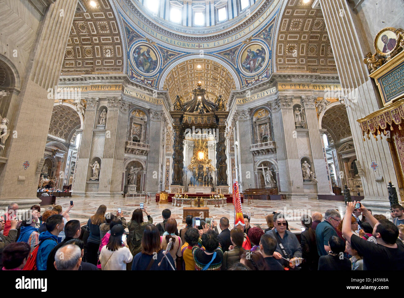 Interior View Of St Peters Basilica Stock Photos & Interior View Of St ...
