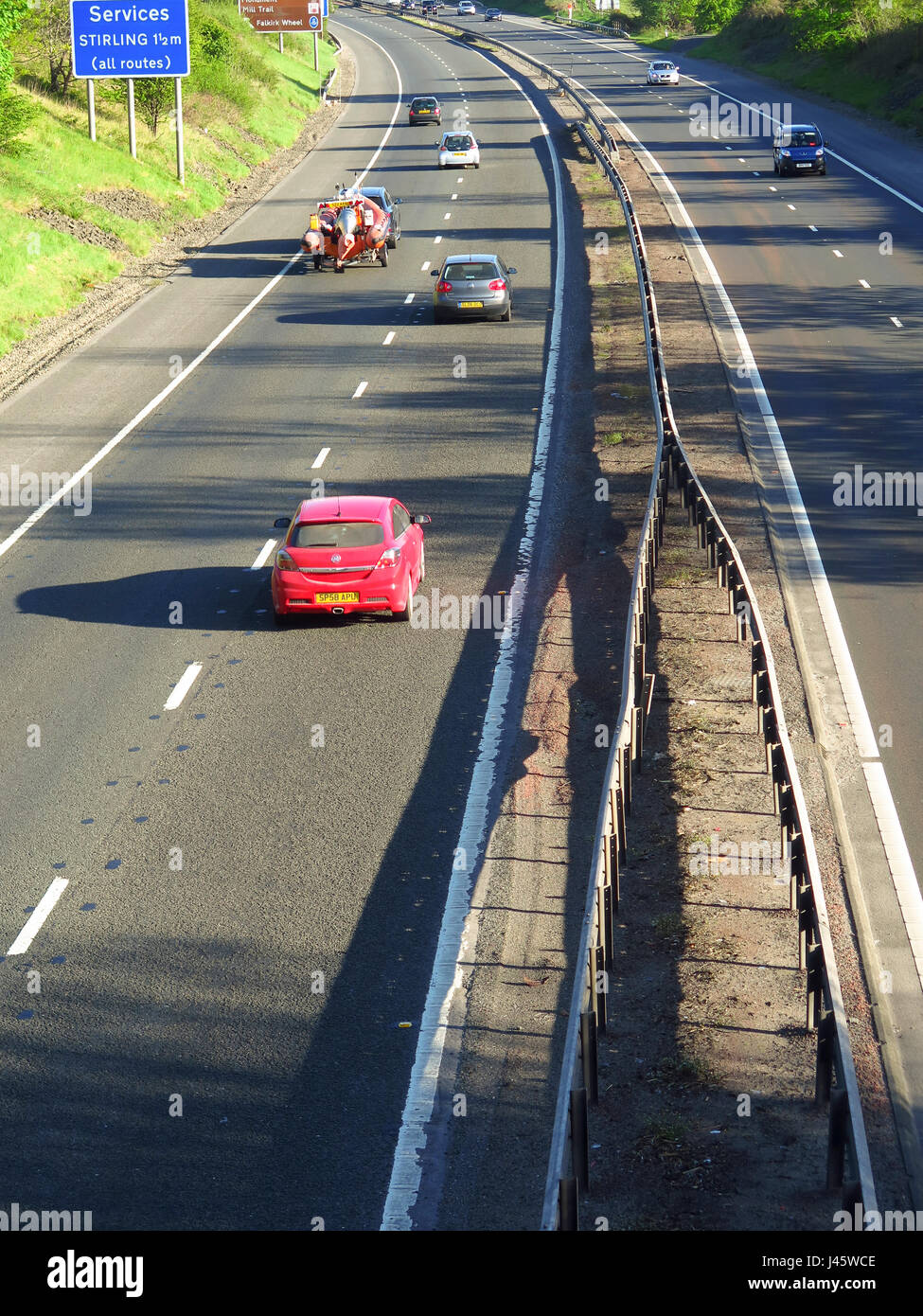 M9 motorway from flyover Stock Photo - Alamy