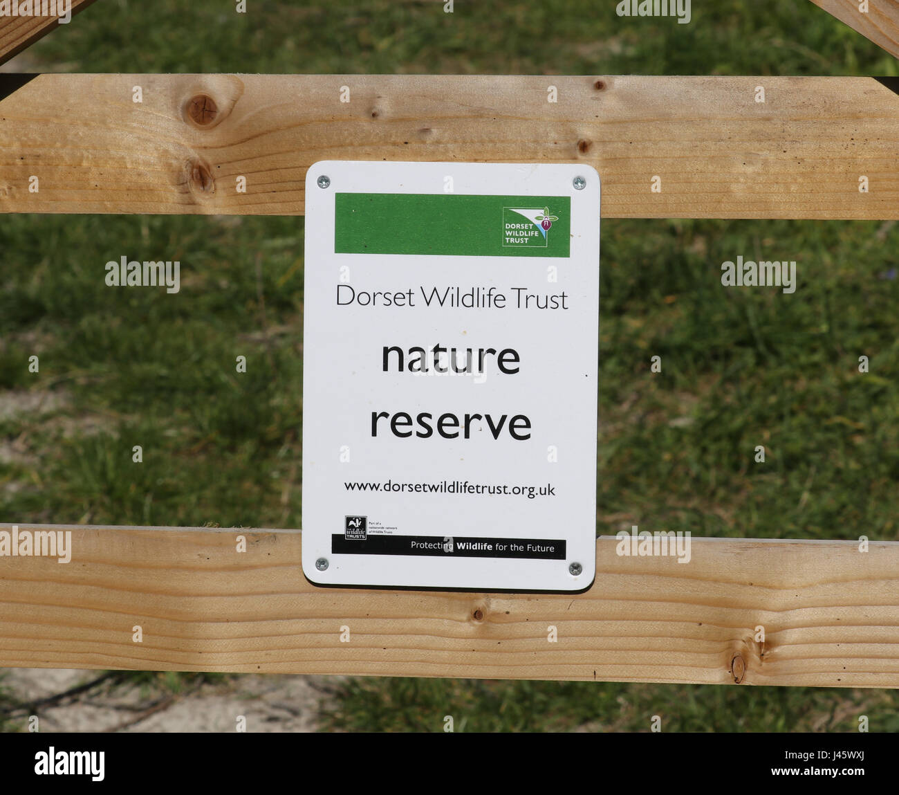 Fontmell Down nature reserve entrance sign Stock Photo - Alamy