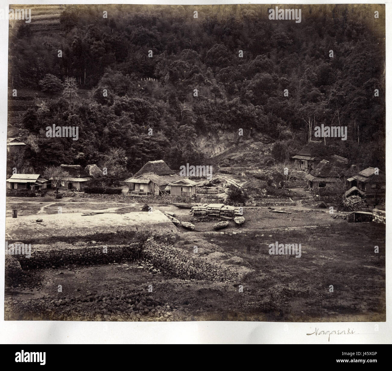 This photograph or depiction of Nagasaki in 1865 shows the city during ...