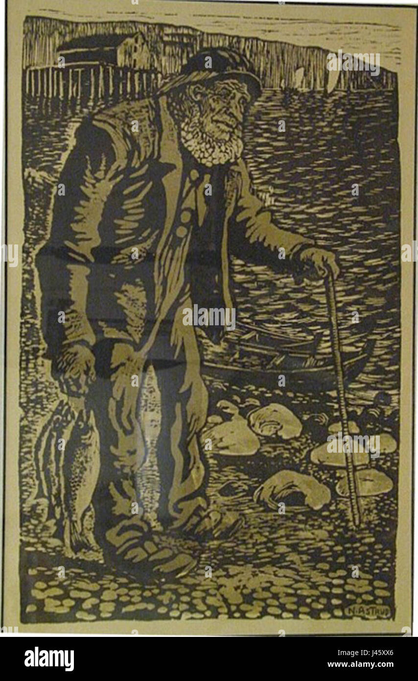 Nikolai Astrupâ€™s 'Gammel fisker' (Old Fisherman) portrays an elderly ...
