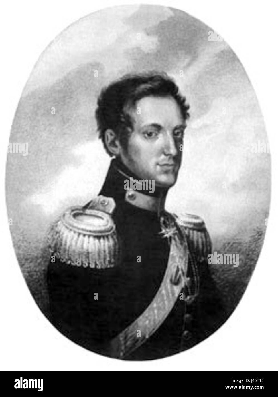 A portrait of Tsar Nicholas I of Russia, created by artist A. Rockstuhl ...