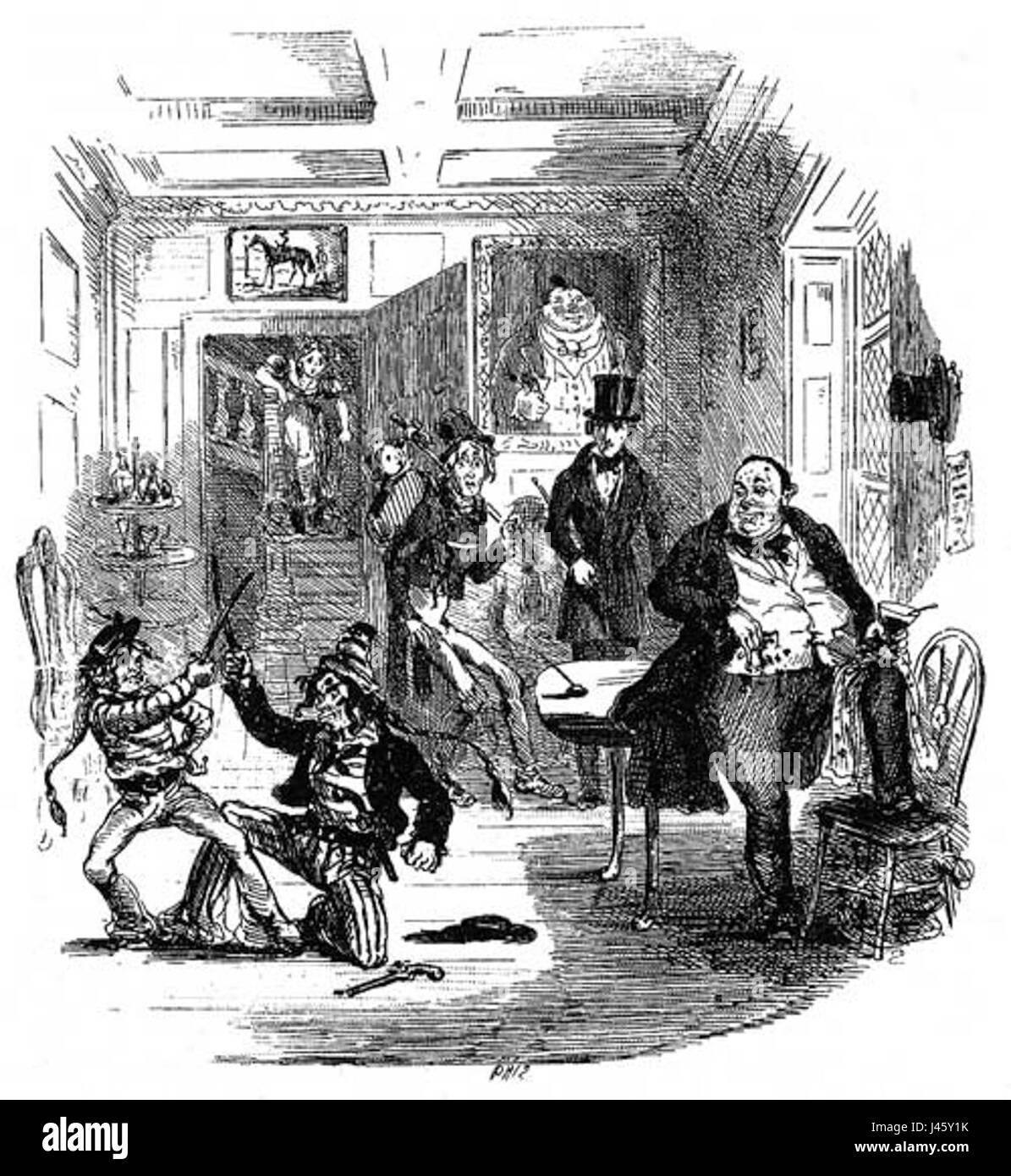 Victorian era fight Black and White Stock Photos & Images - Alamy