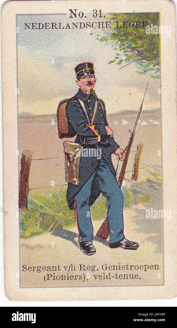 This image depicts a sergeant of the Dutch army's Engineering Regiment ...