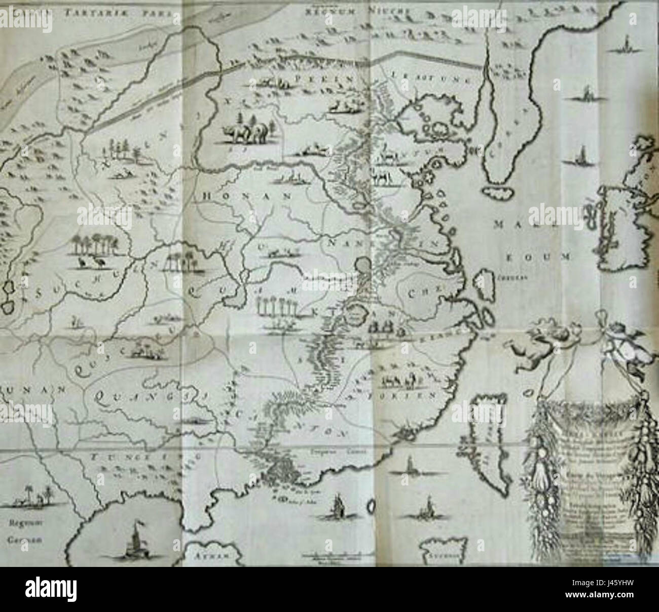 China map 17th century hi-res stock photography and images - Alamy