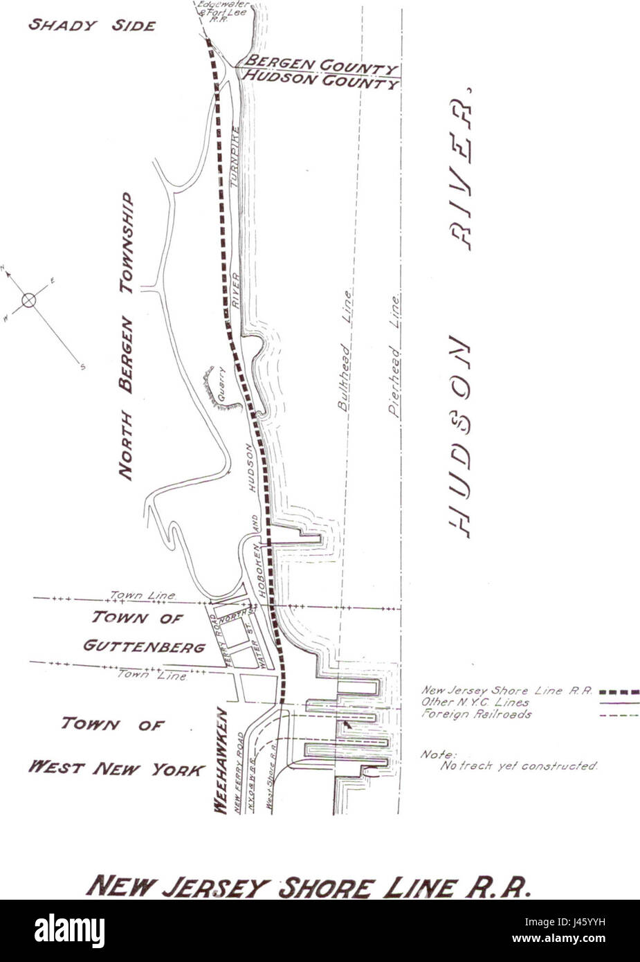 New Jersey Shore Line Railroad 1909 Stock Photo - Alamy