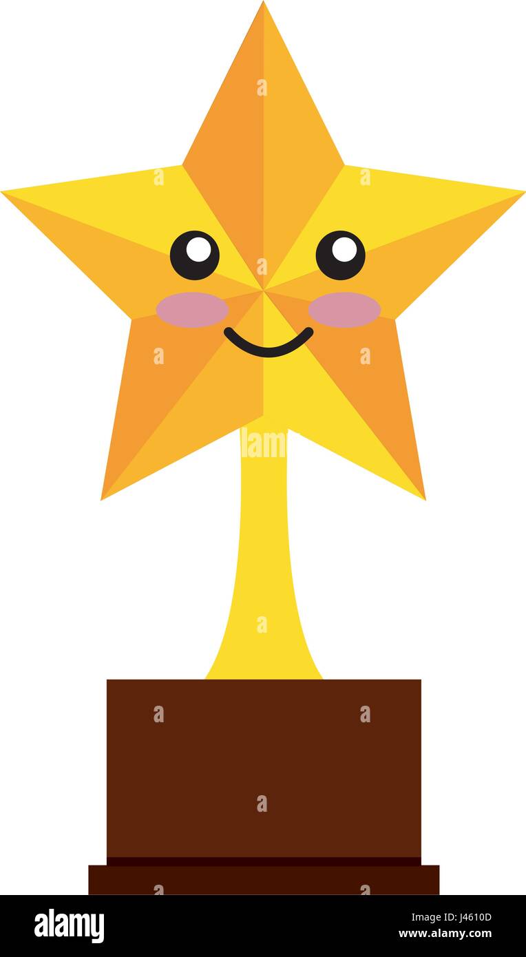 trophy star comic character isolated icon Stock Vector Image & Art - Alamy