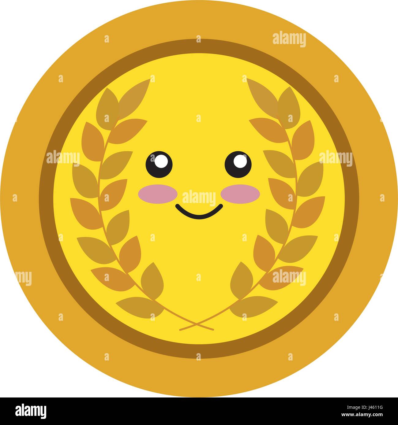 medallion with wreath comic character Stock Vector Image & Art - Alamy