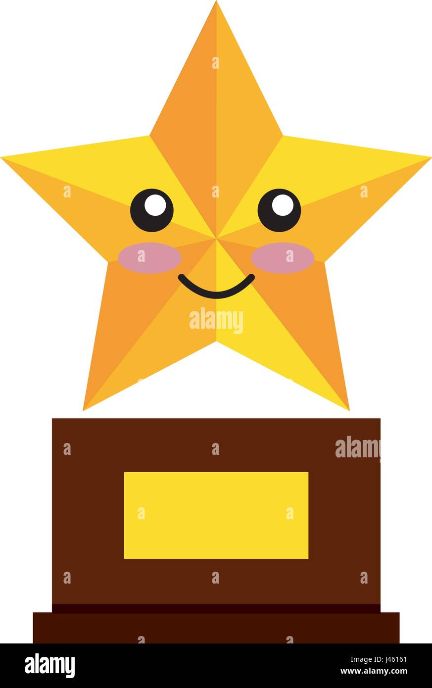 trophy star comic character isolated icon Stock Vector Image & Art - Alamy