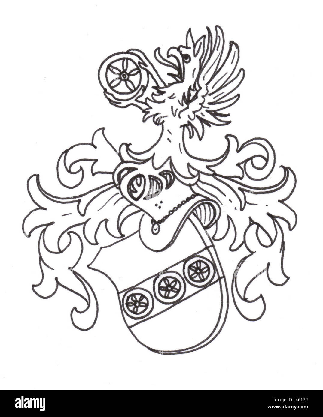 Opel Wappen s w Stock Photo - Alamy