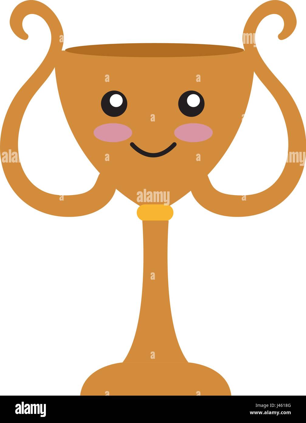 trophy cup comic character isolated icon Stock Vector Image & Art - Alamy