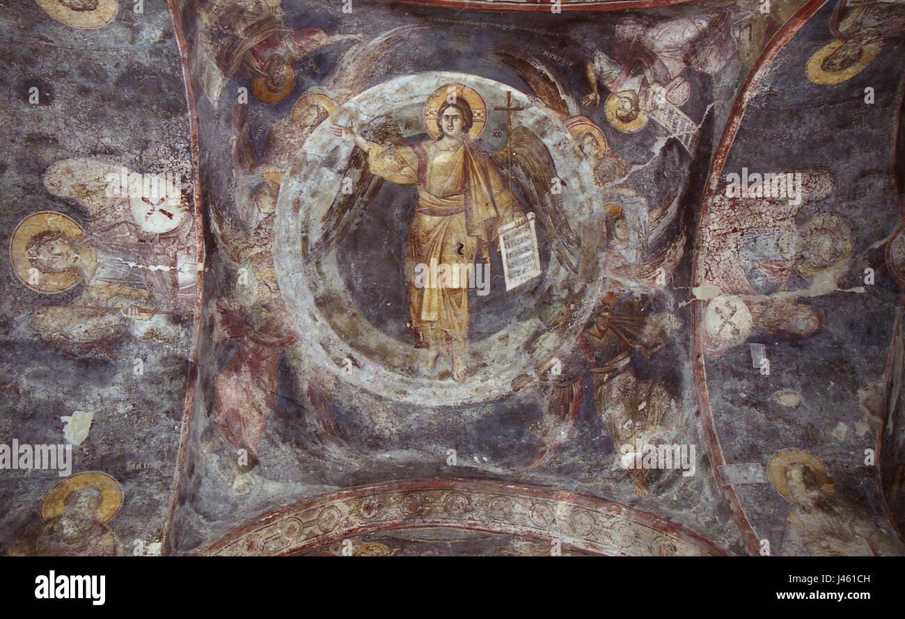 The Church of the Theotokos Peribleptos, located in Ohrid, North ...