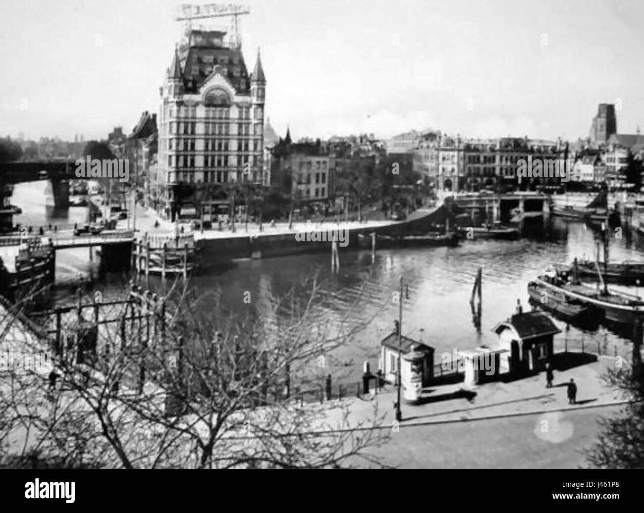 Oude Haven is a historical port in Rotterdam, Netherlands, as shown in ...