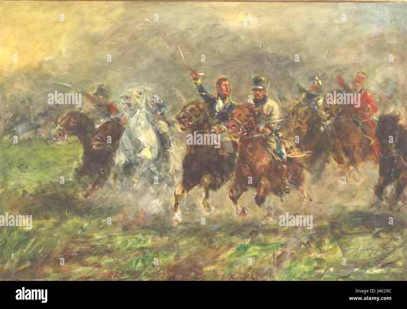 Ney leading his men during a charge Stock Photo - Alamy