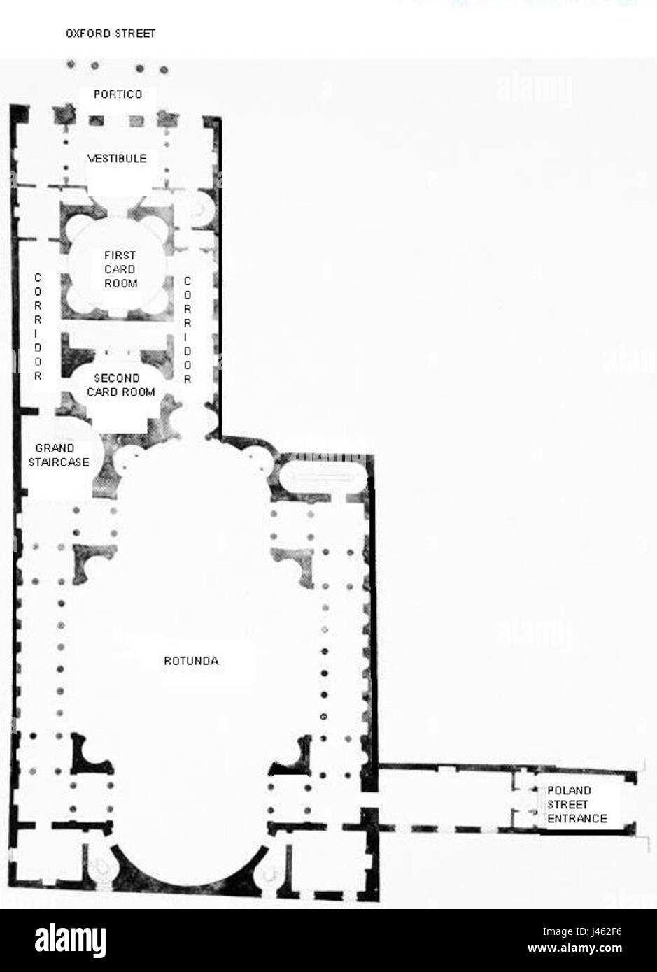 The ground floor plan of the Pantheon in Rome showcases the ...