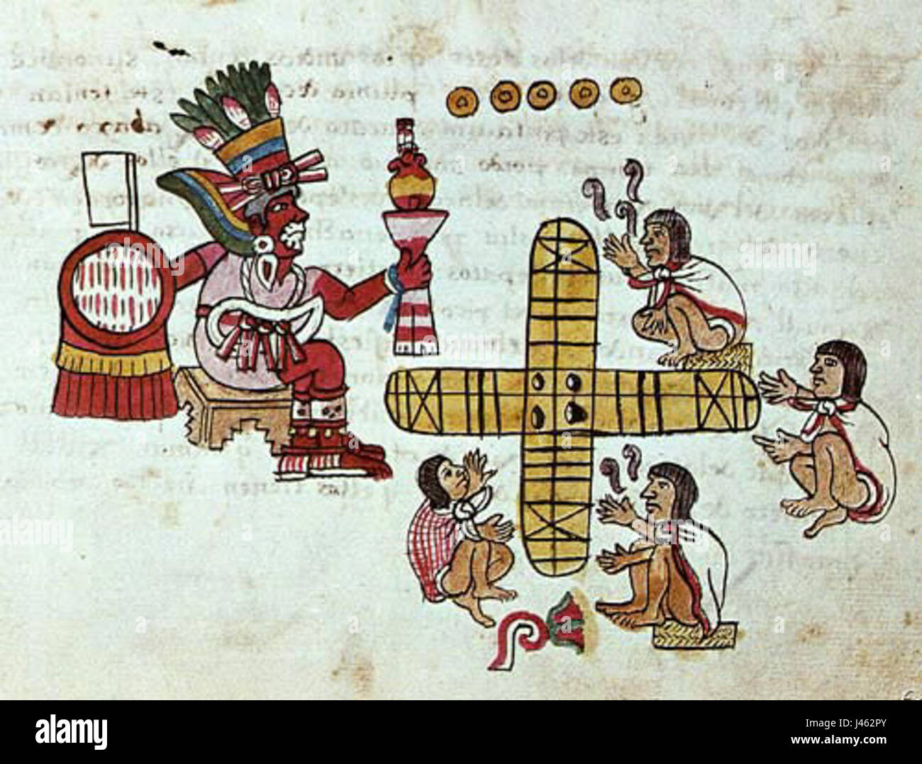 Patolli, an ancient Mesoamerican board game played by the Aztecs and ...