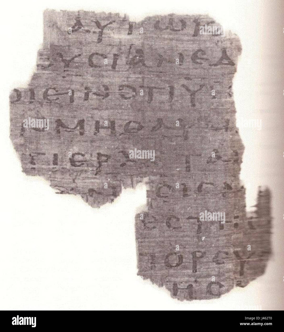 A fragment of an ancient Egyptian papyrus, known as Papyrus 95 ...