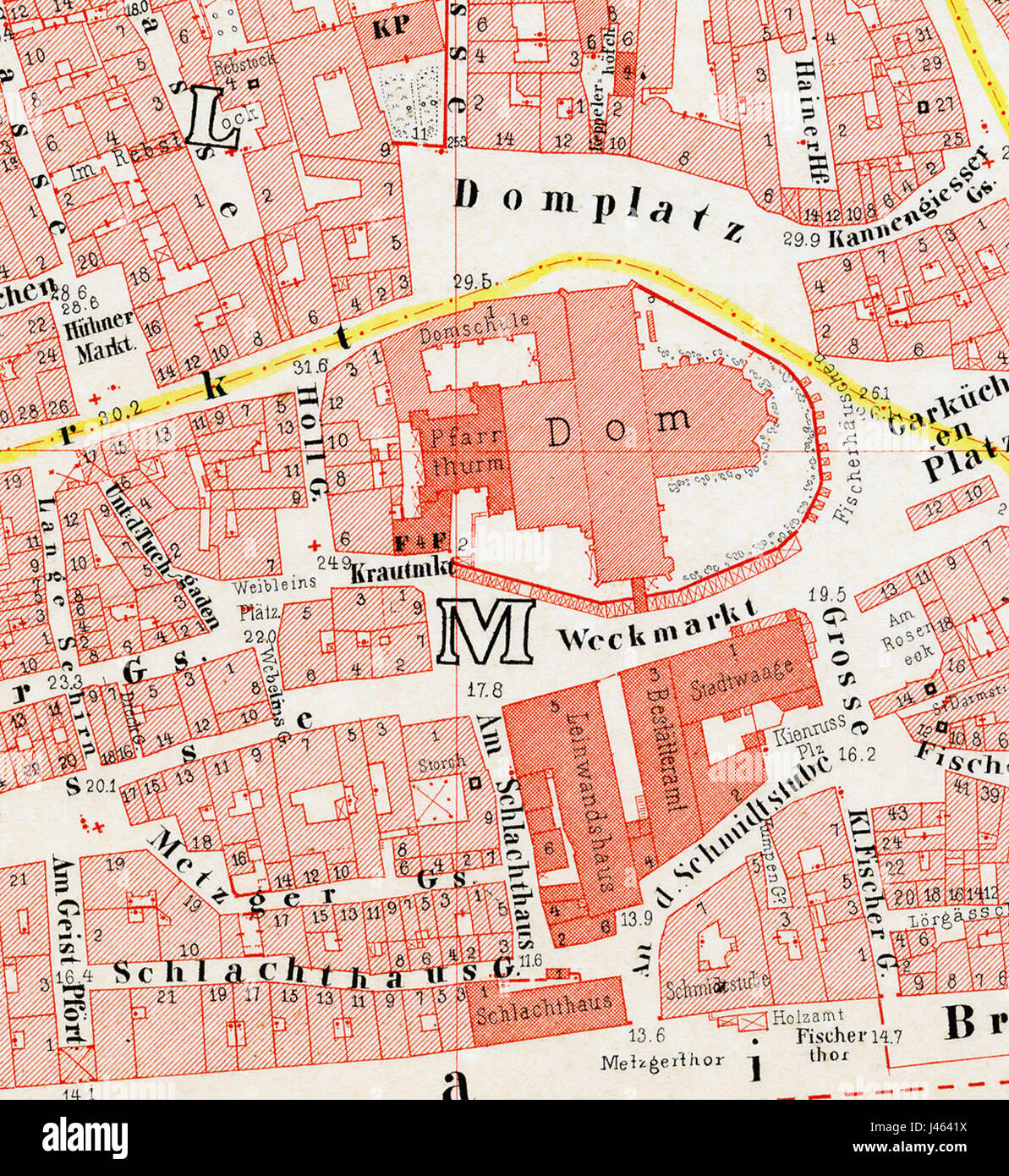 The Mk Frankfurt Dom Karte 1861 is a historical map showing the ...