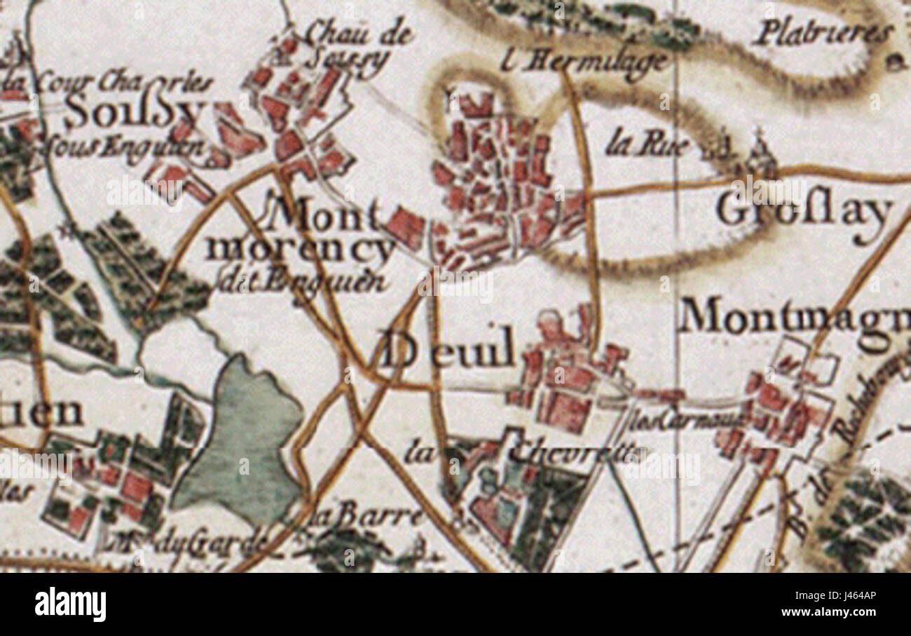 Montmorency carte de Cassini1 Stock Photo - Alamy