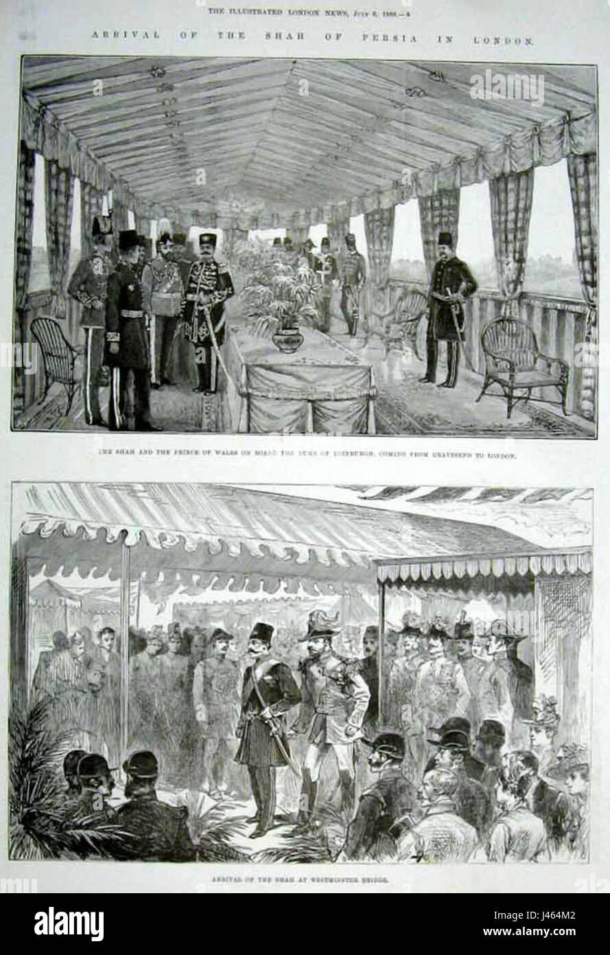 Nasser ed Din Shah, the Shah of Persia, made his final visit to Britain ...