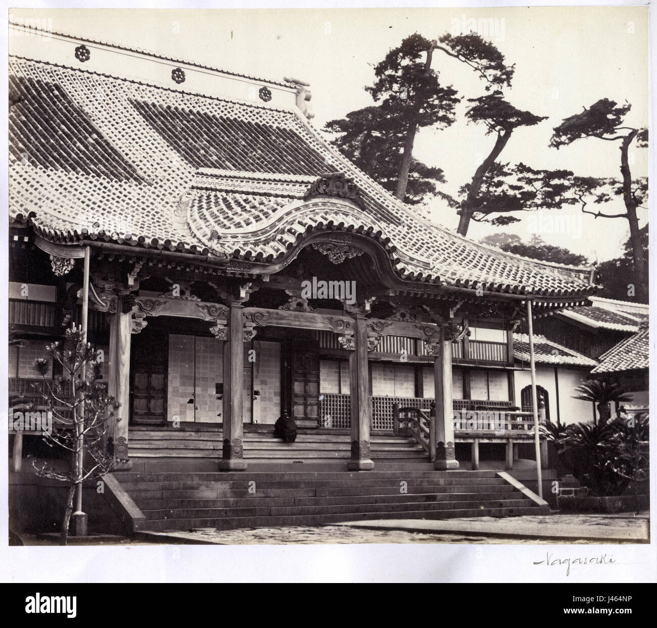 This image captures Nagasaki in 1865, a historical port city in Japan ...