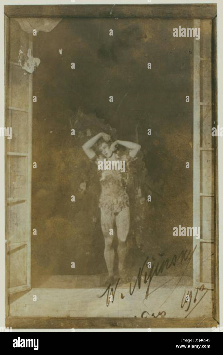 Vaslav Nijinski, a Russian ballet dancer, is depicted in this 1913 ...