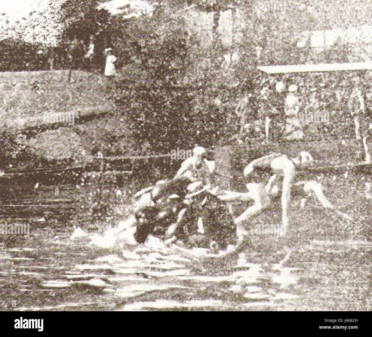 Obstacle swimming 1900 Stock Photo - Alamy