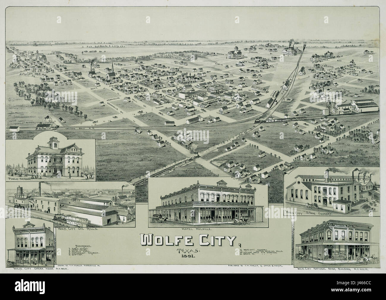 This 1891 map of Wolfe City provides a historical view of the town's ...