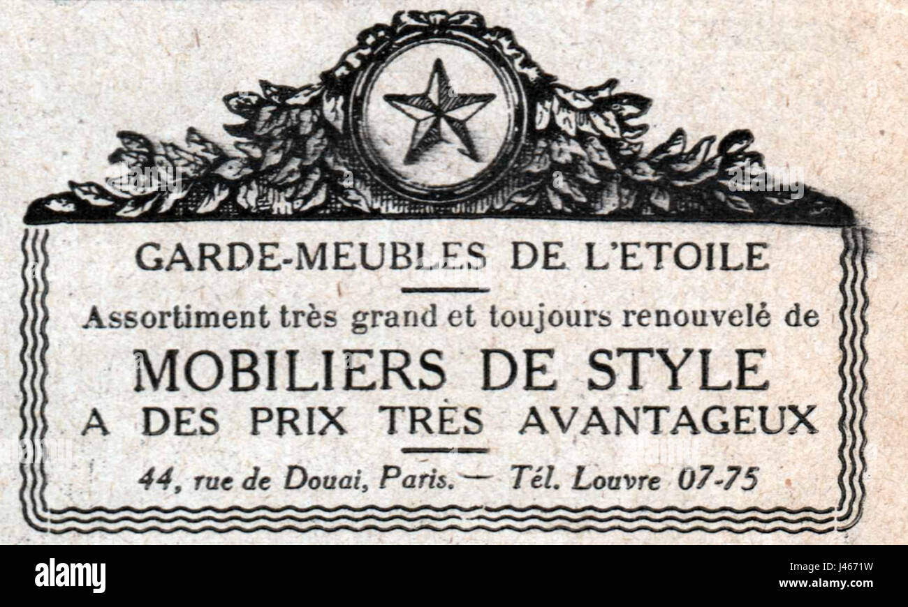 'No 3905 Annonces 2' is an advertisement related to 'Garde Meubles de l ...