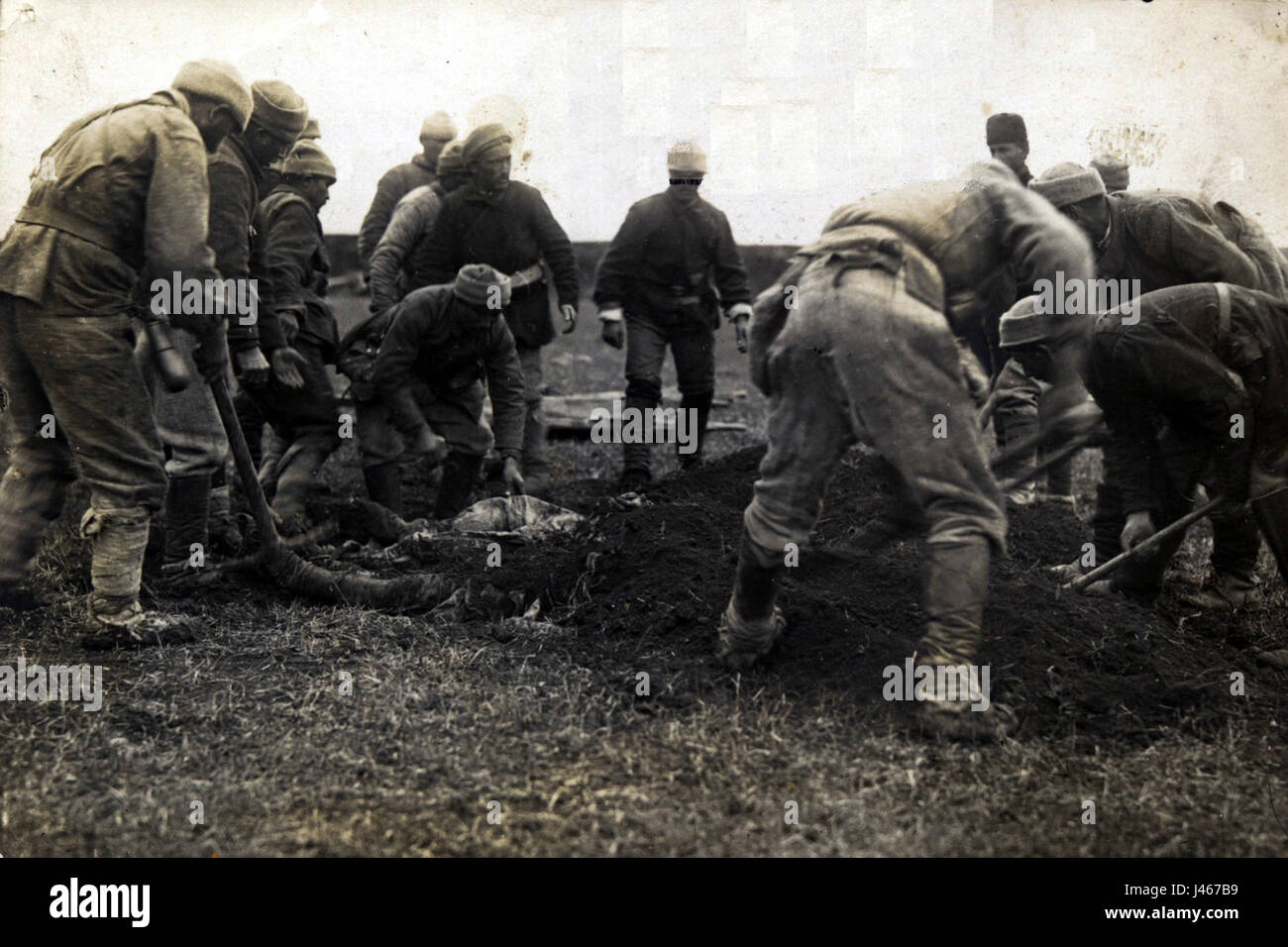 This historical scene depicts Ottoman soldiers during the Caucasus ...