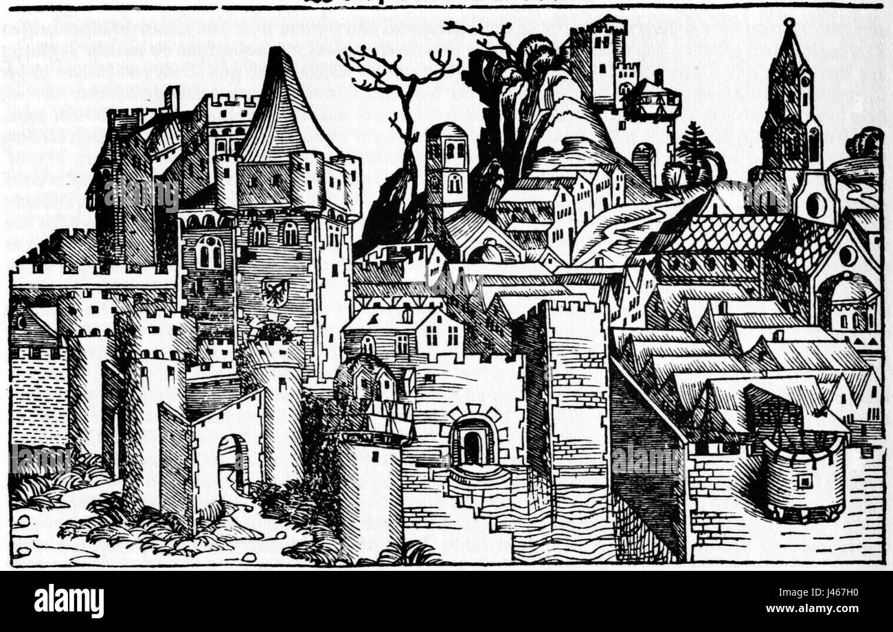 Old map of nuremberg Black and White Stock Photos & Images - Alamy