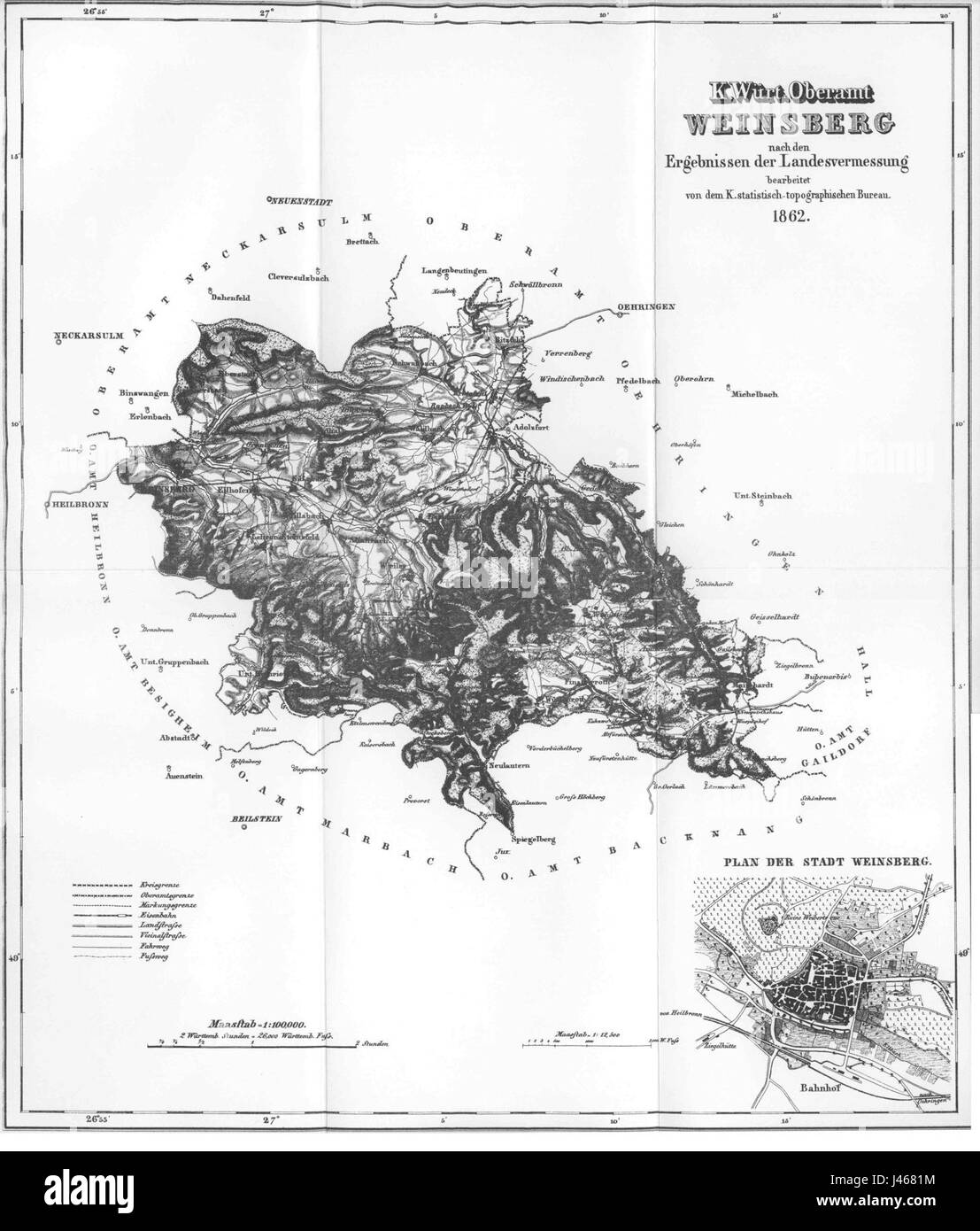The *OAWeinsberg Karte* is a historical map, likely from the Weinsberg ...