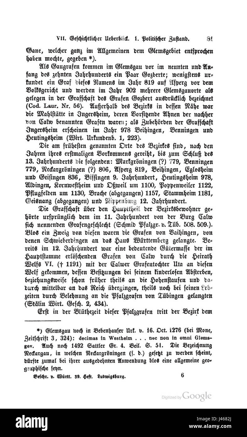 This image is a historical representation of the Ludwigsburg region ...