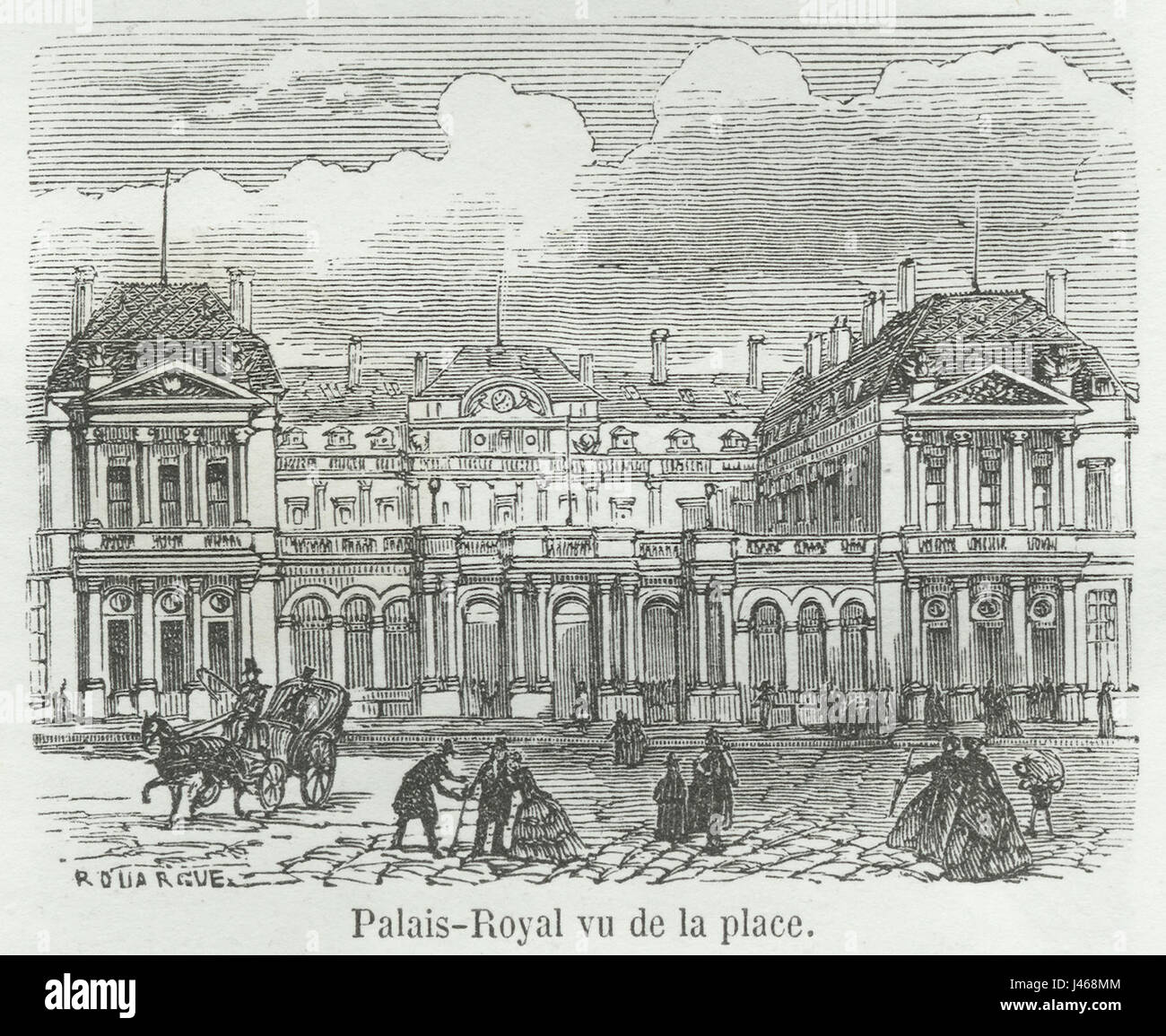 Palais Royal vu de la place, 1855 Stock Photo - Alamy