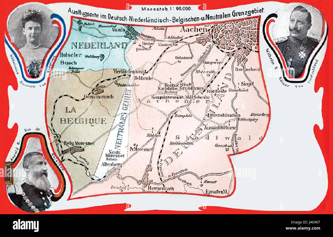 The Moresnet Karte refers to a map depicting the Neutral Moresnet ...