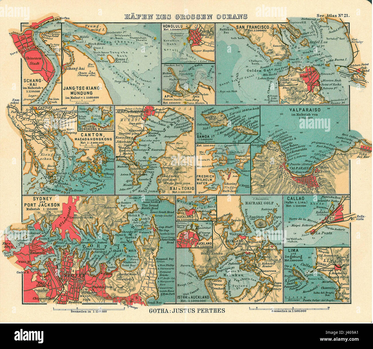 Pacific ocean seaports 1906 Stock Photo - Alamy