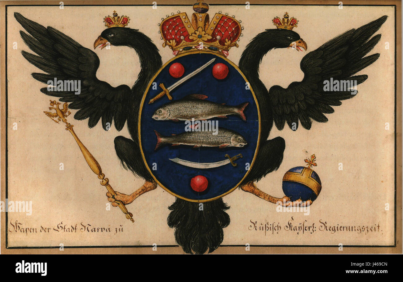 'Narva vapp Vene keisri valitsusajal' refers to the coat of arms of ...