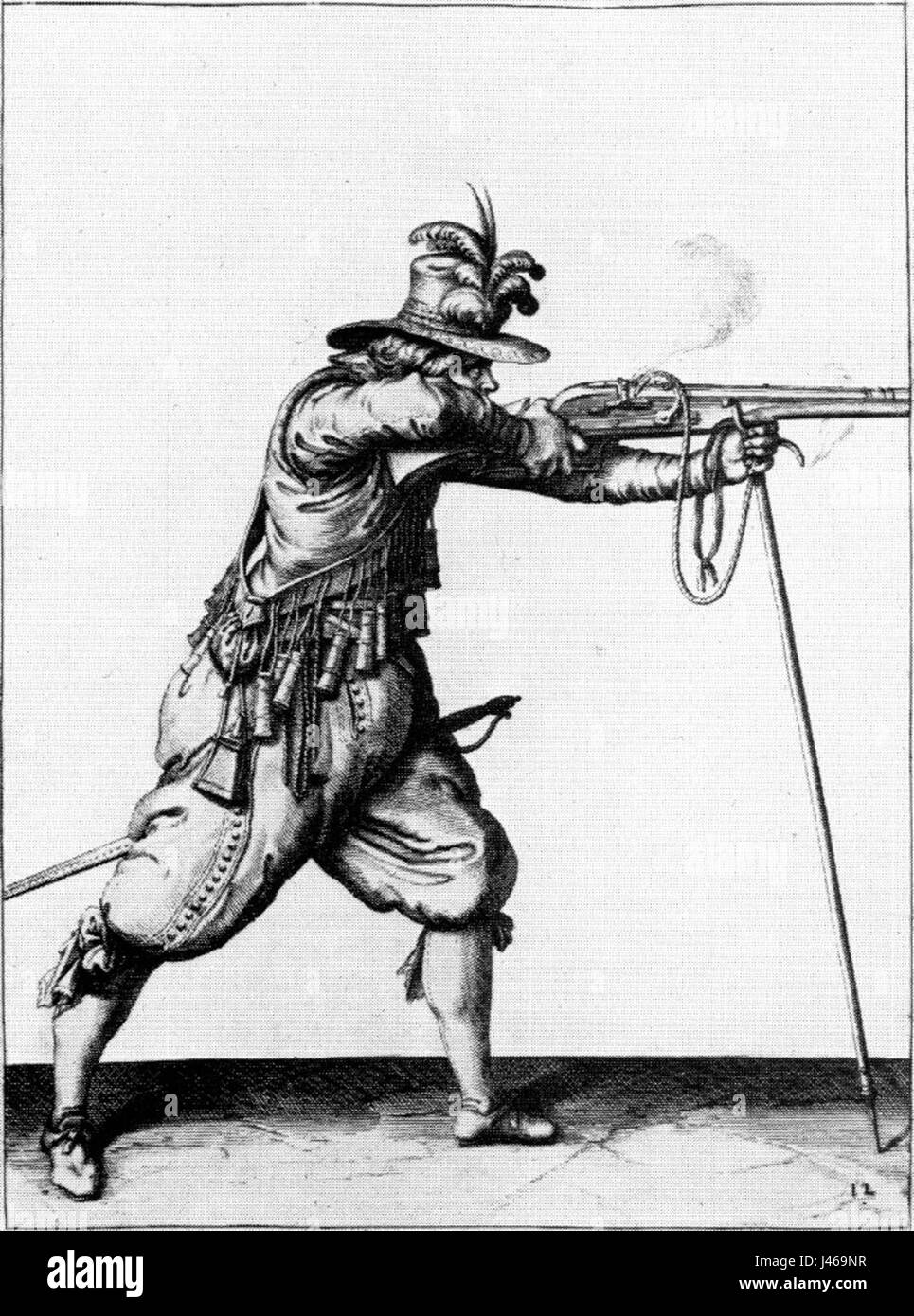 Musketier mit Gabelmuskete Stock Photo - Alamy