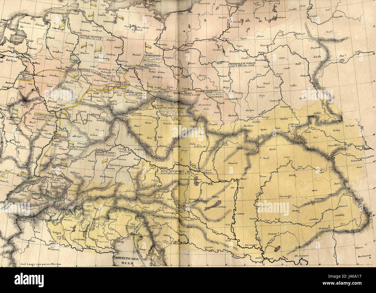 Mitteleuropa map hi-res stock photography and images - Alamy