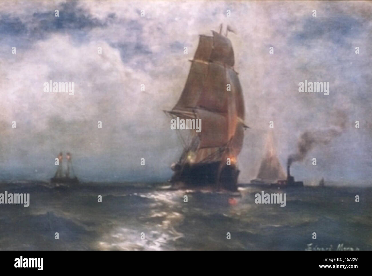 *Moran Heading Out* is a work that depicts the journey or departure of ...