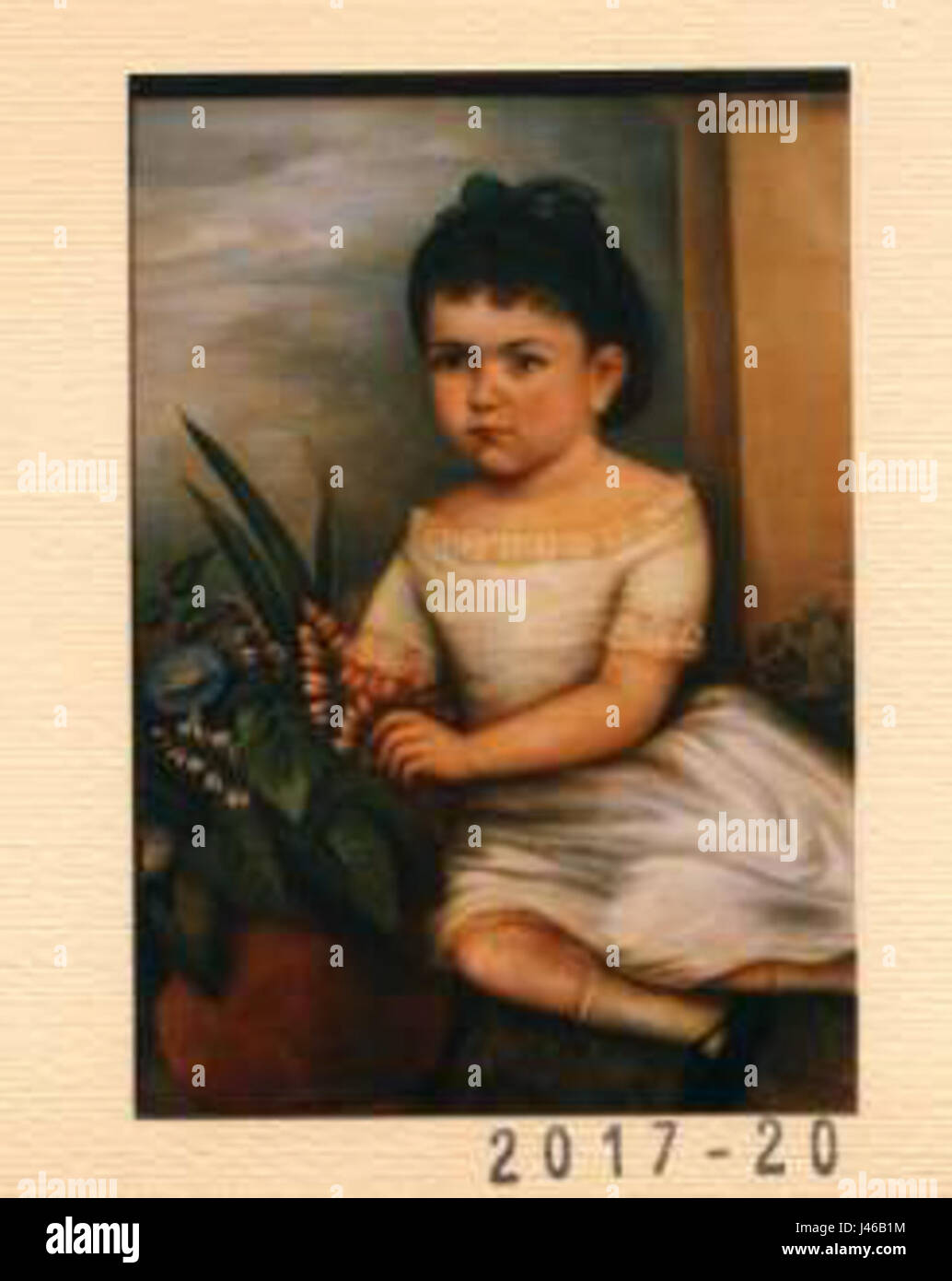 This refers to an oil painting by the artist Sarmiento, focusing on an ...