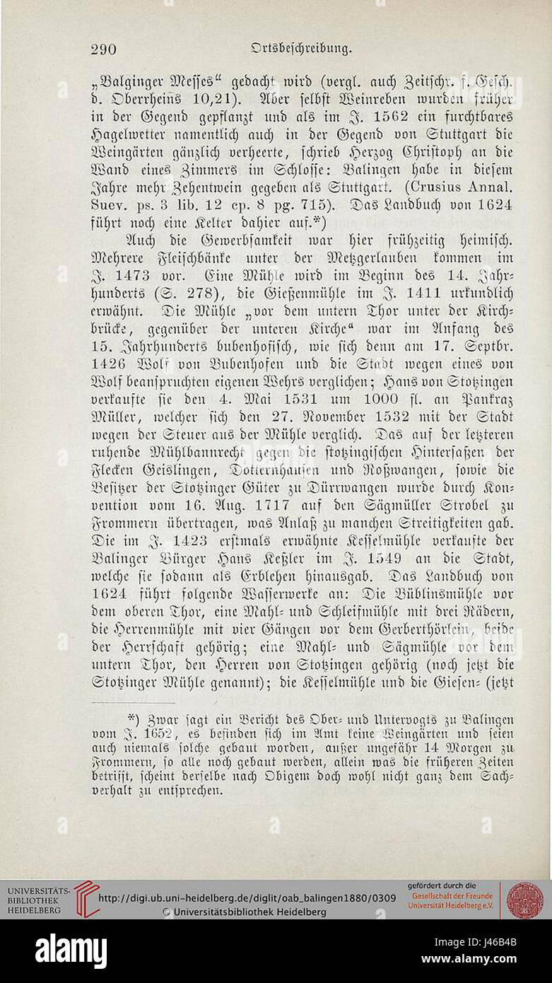 This image shows the town of Balingen, Germany, captured in a ...