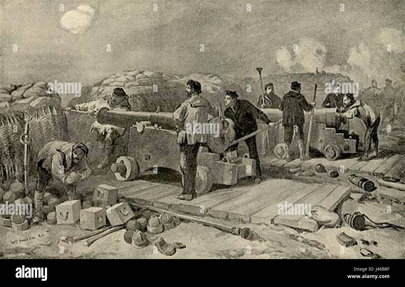 Naval brigade battery Stock Photo - Alamy