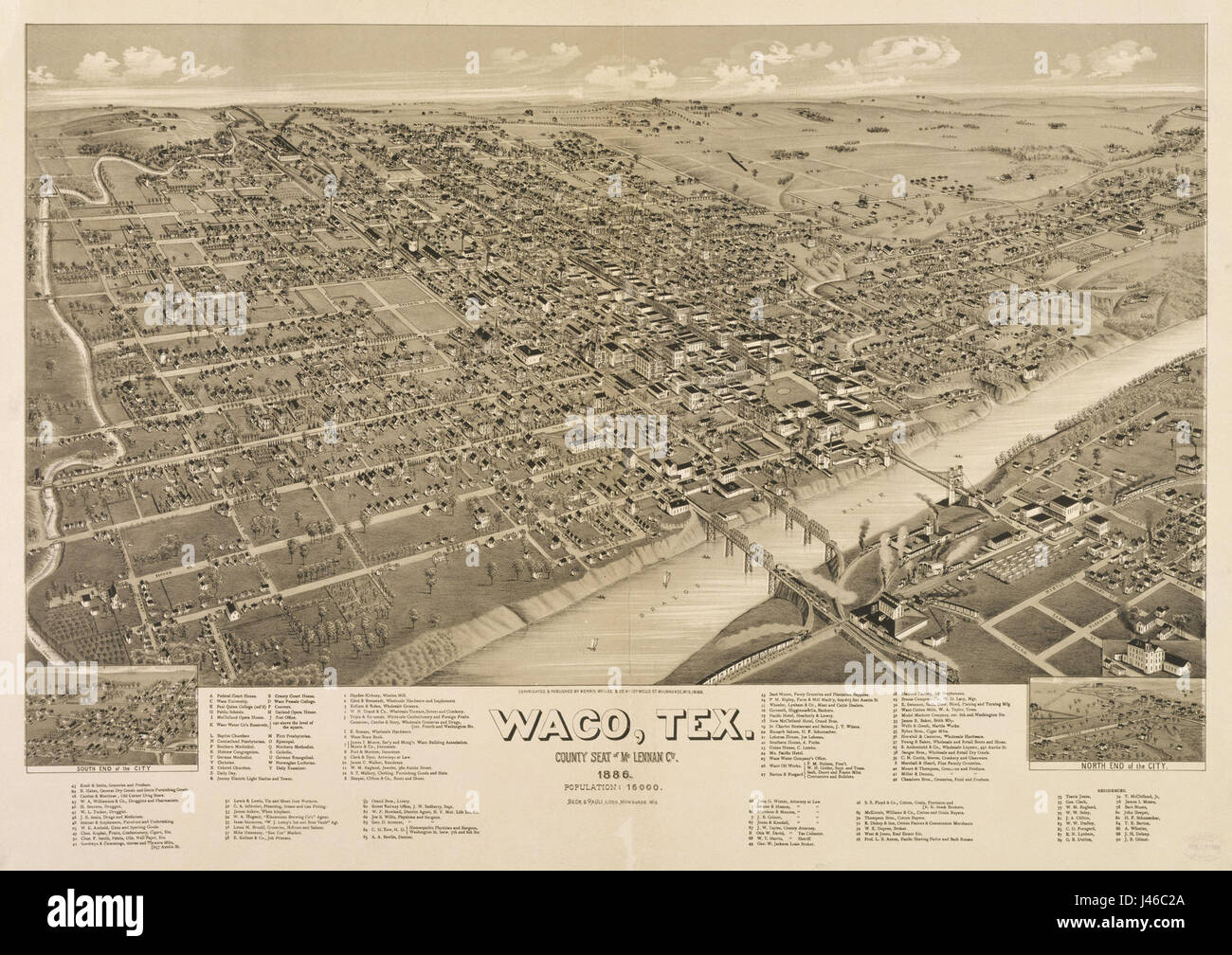 Map of waco hi-res stock photography and images - Alamy