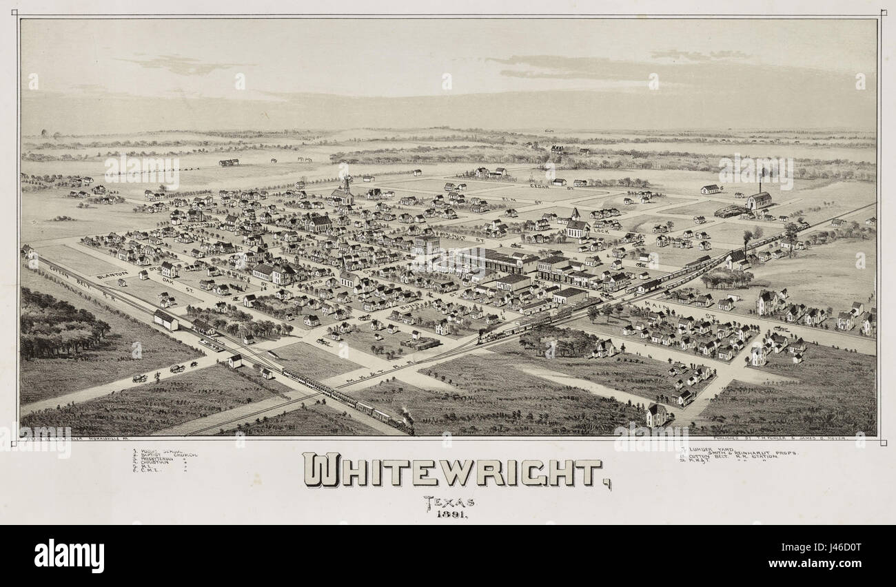 The 1891 map of Whitewright, Texas, offers a historical view of the ...